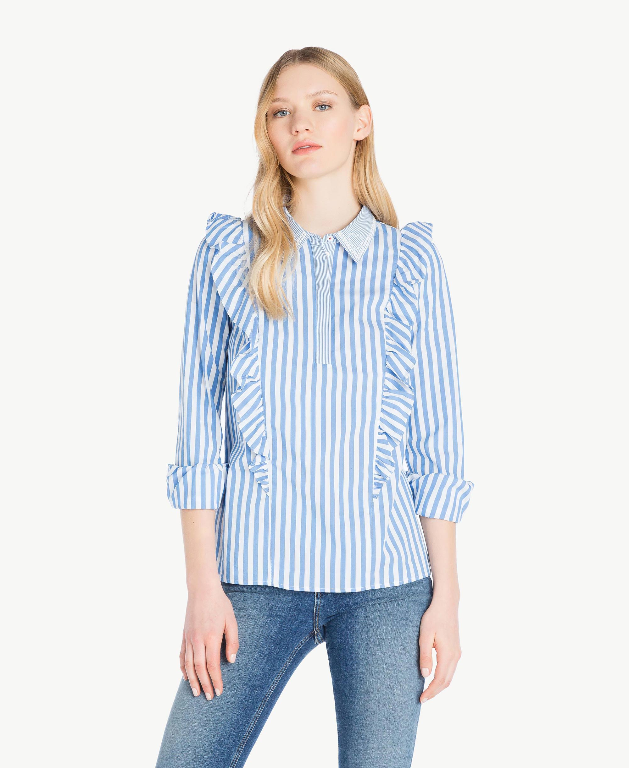 Chemise rayures Femme, Bleu | TWINSET Milano