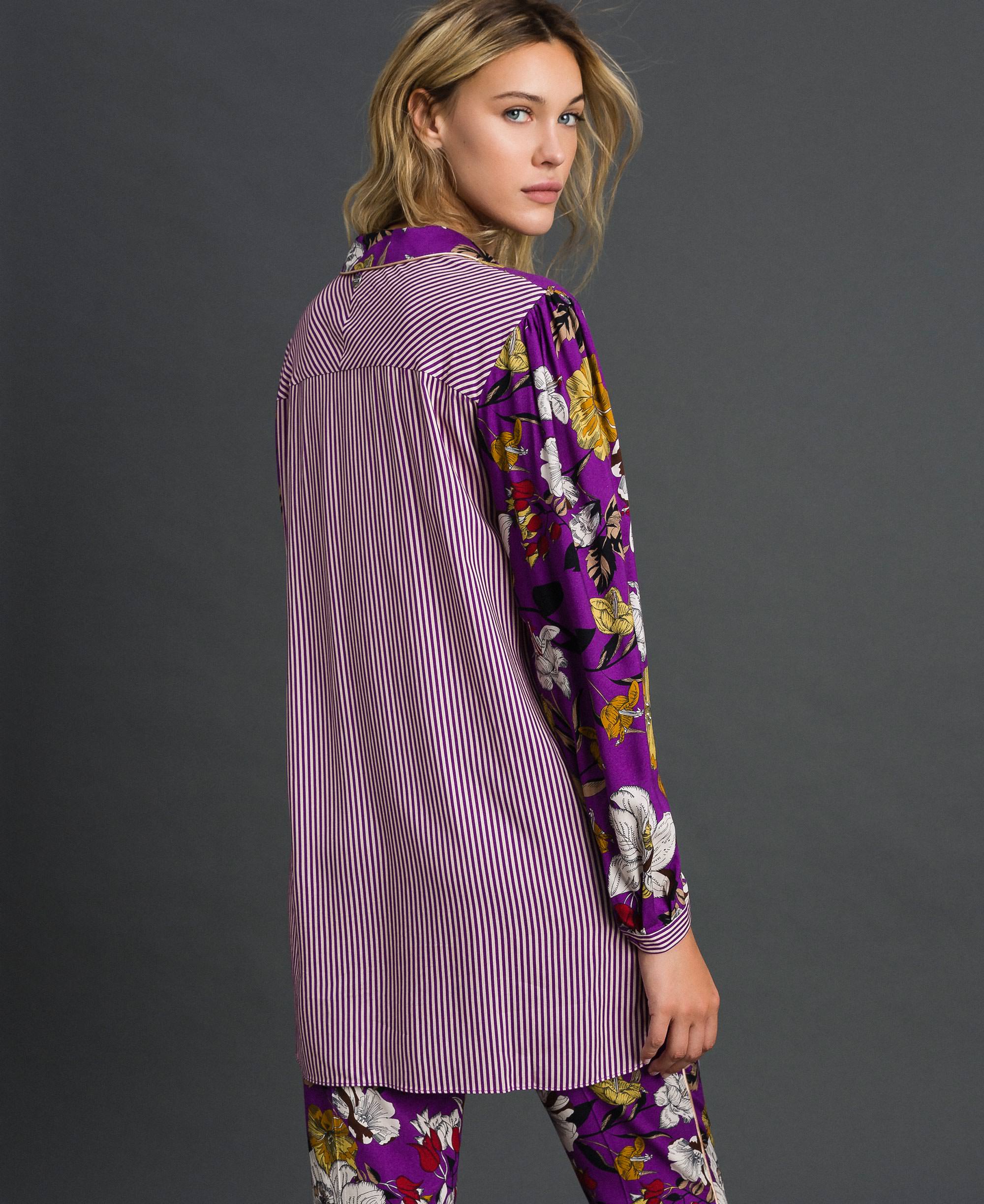 Chemise longue avec imprimé floral